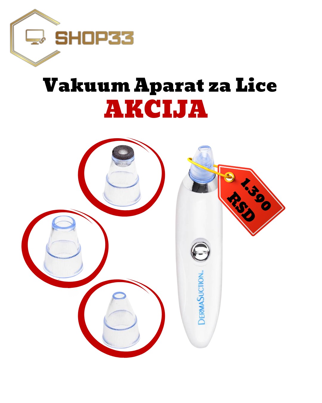 Vakuum Aparat za Čišćenje Lica - Universal Shop - BESPLATNA DOSTAVA!